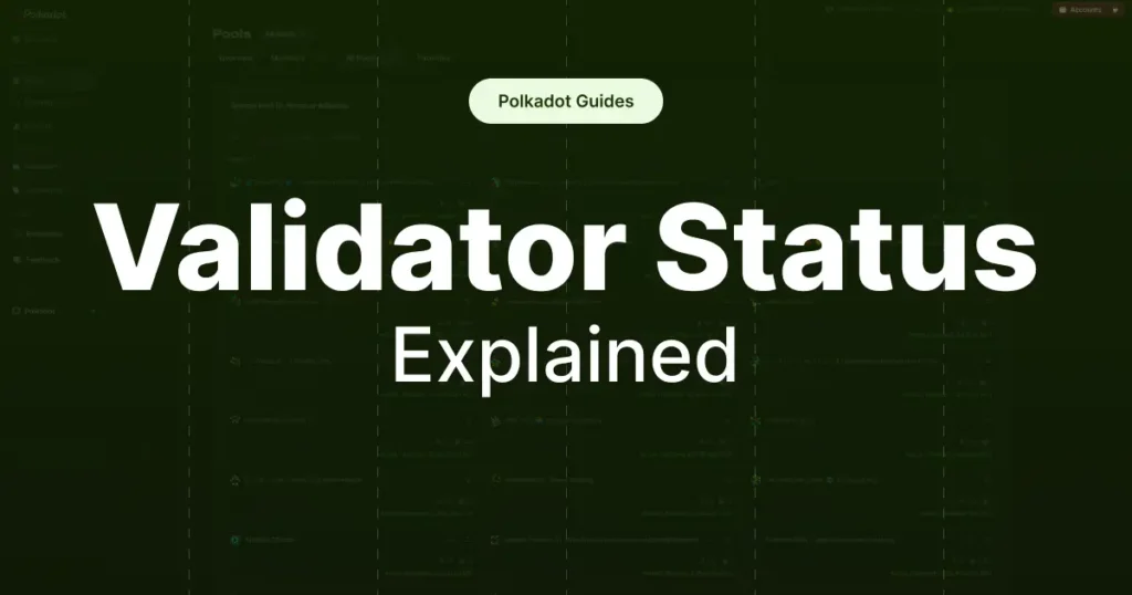 Polkadot validator statuses explained - Polkadot Guides